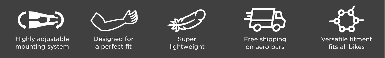 Tri Bars | TT Bars | Aero Optimised For Less Drag = More Speed